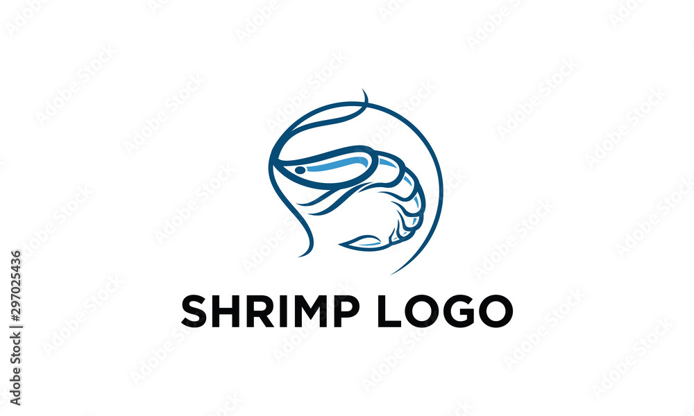 shrimp logo design idea Stock Vector | Adobe Stock