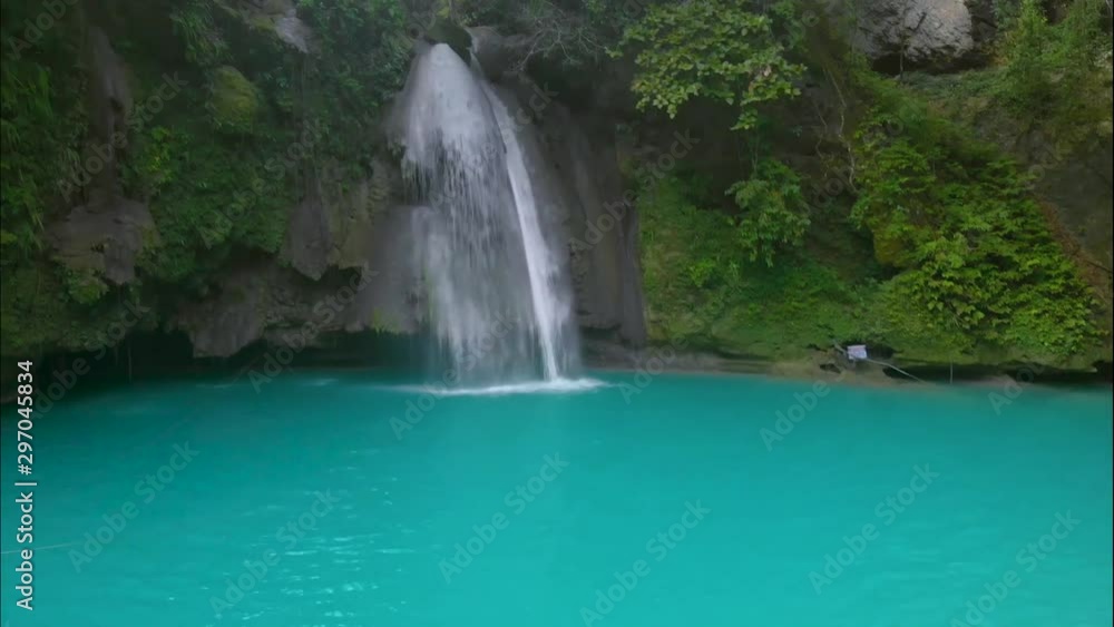 Kawasan Falls on Cebu Island, Philippines. Beautiful waterfall in ...