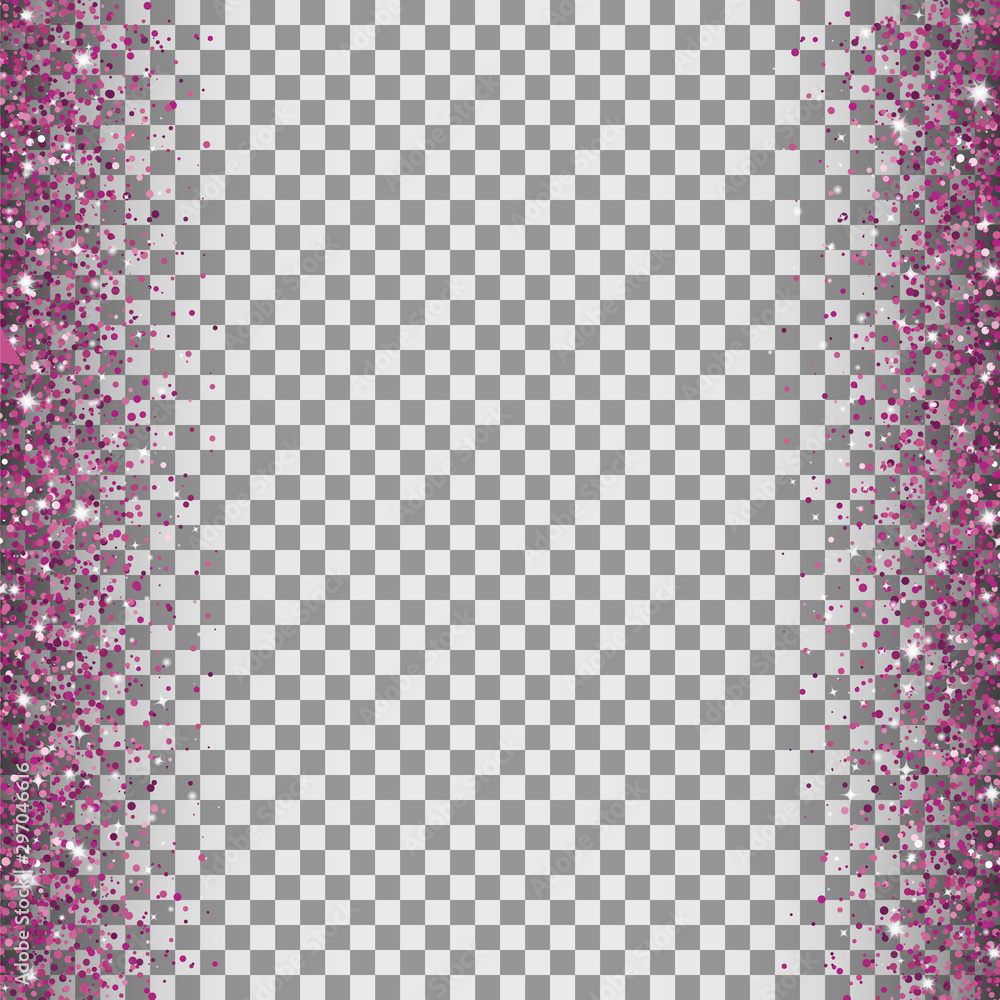 Glitter borders with pink sparkling. Vector image for your design Stock ...