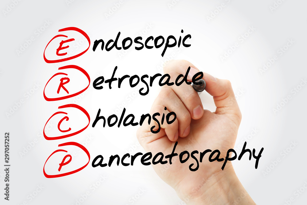 ERCP - Endoscopic Retrograde CholangioPancreatography acronym with ...