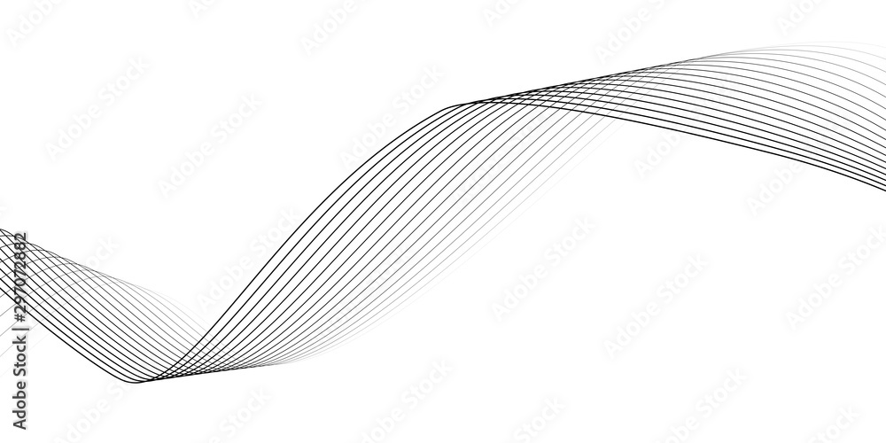16Abstract curved lines wave business lines stylization of a digital ...