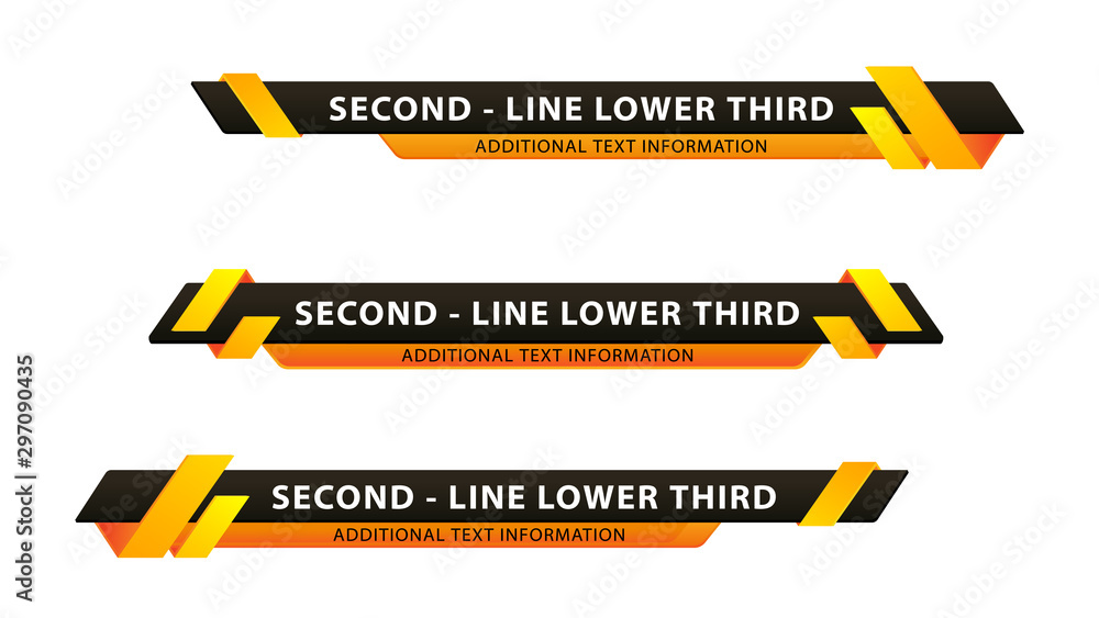 Vector video headline title or television news bar design template ...