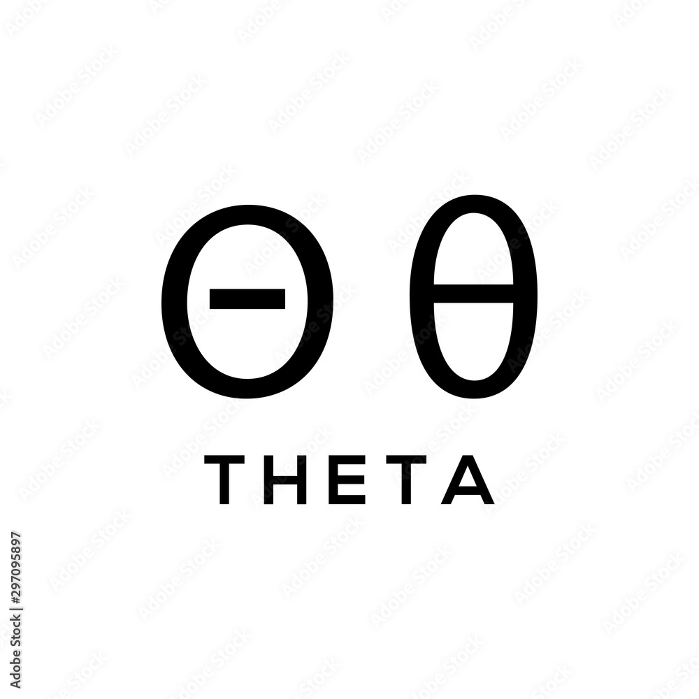 Greek alphabet : theta signage icon Stock Vector | Adobe Stock