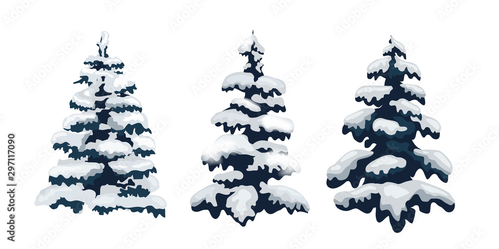 Snowy Pine Tree Vector