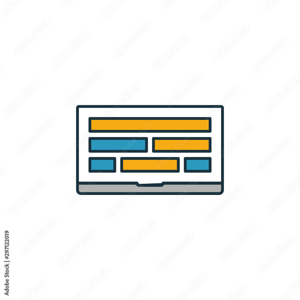Fluid Grid icon set. Four elements in diferent styles from design ui ... Fluid Grid icon set. Four elements in diferent styles from design ui ...
