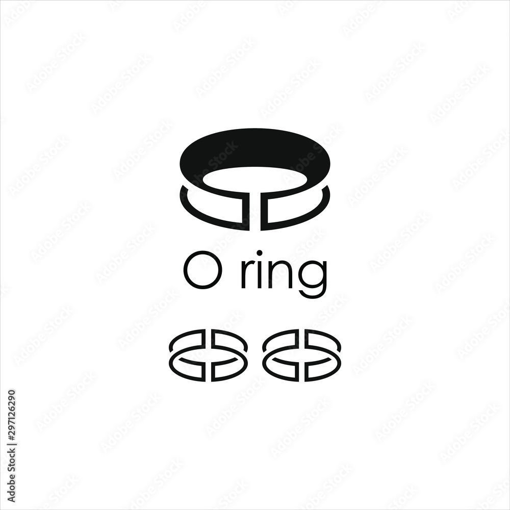 monogram letter , Line Art ,O ring logo design inspiration Stock Vector ...