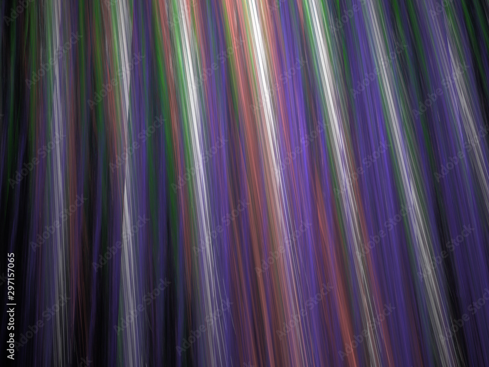 Abstract Design, Digital Illustration - Green and Purple Rays of Light ...