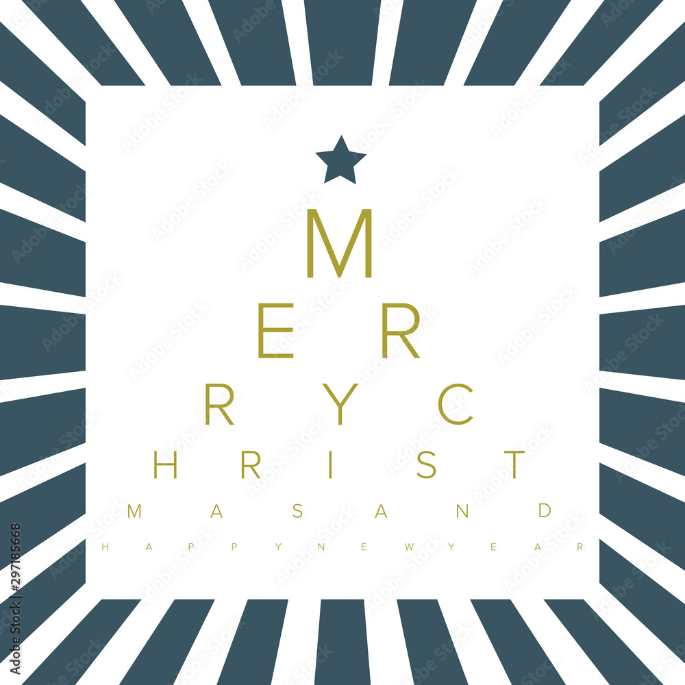 Christmas Card, inspired By Snellen Eye Chart, Optics, Optometry, and ...