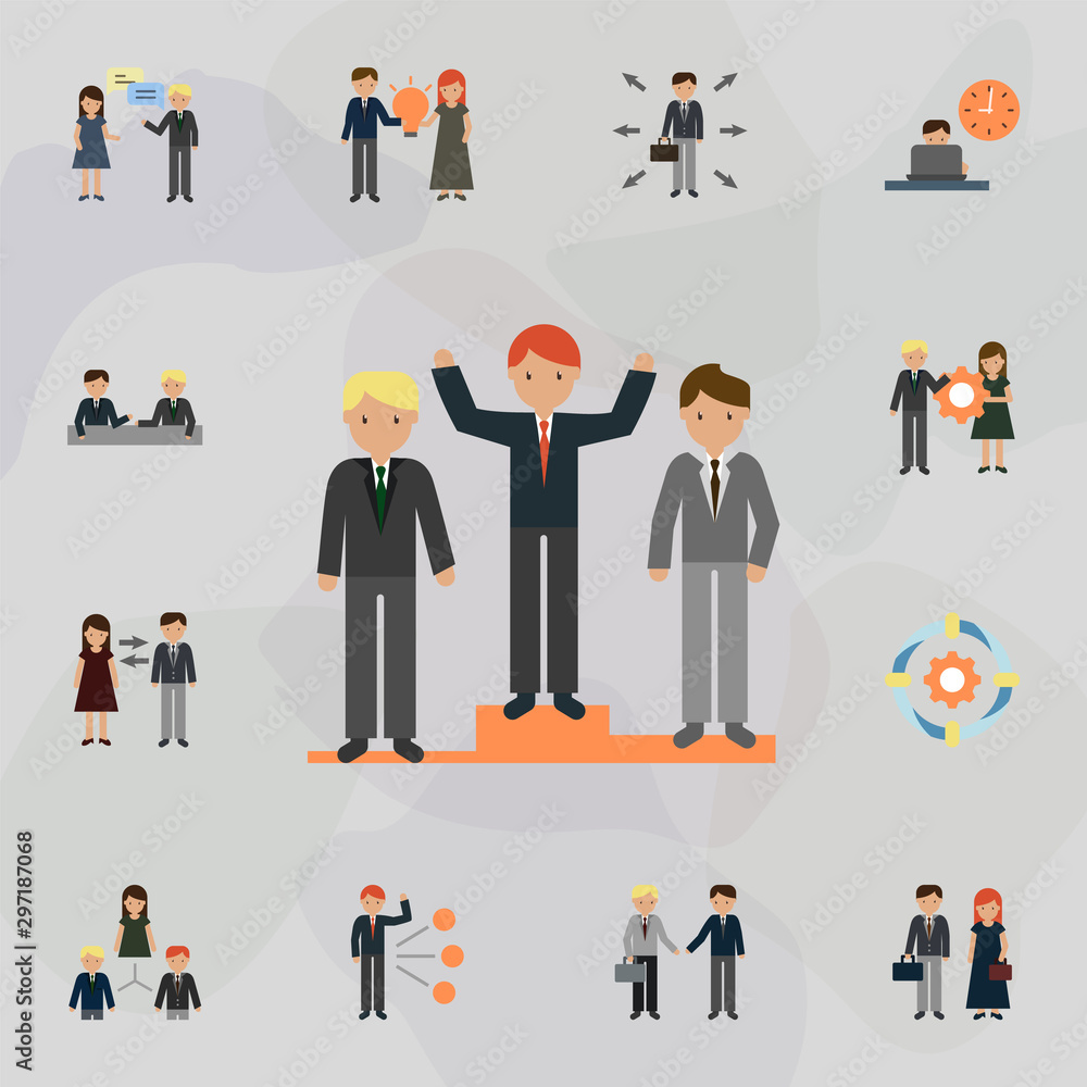 Competition color icon. Universal set of business for website design ...