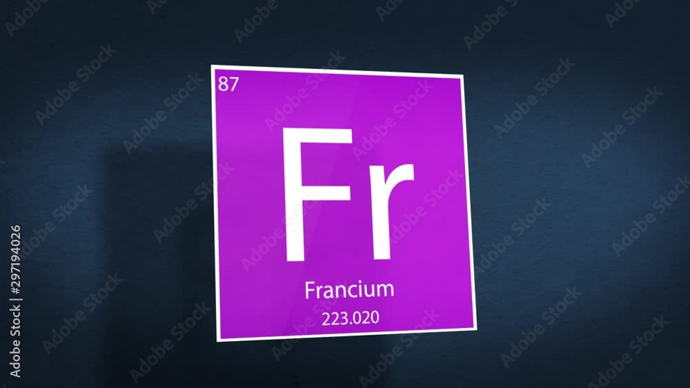 Periodic Table of Elements Cinematic Animated Series - Element Francium ...
