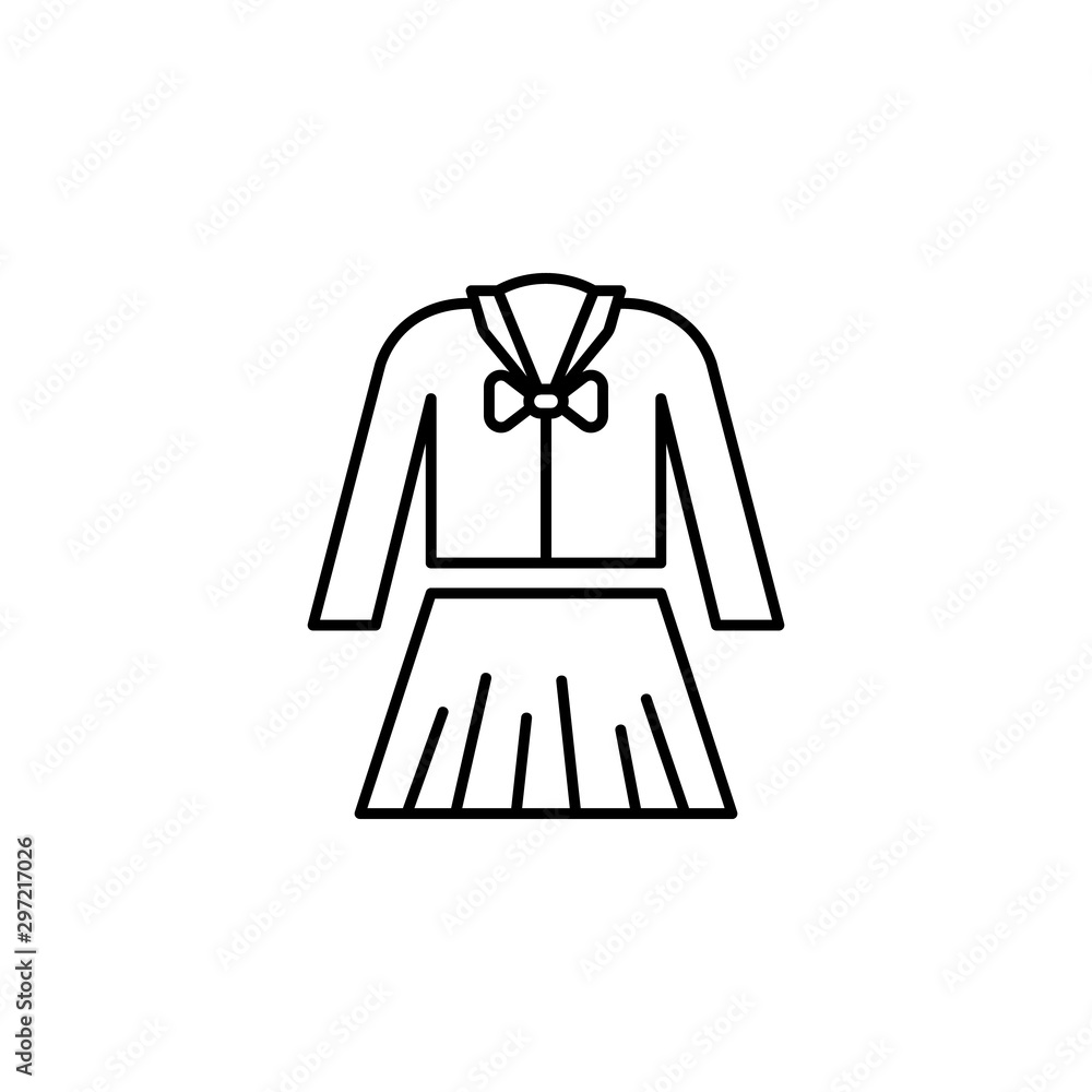 Uniform female school icon. Element of school icon Stock Vector | Adobe ...