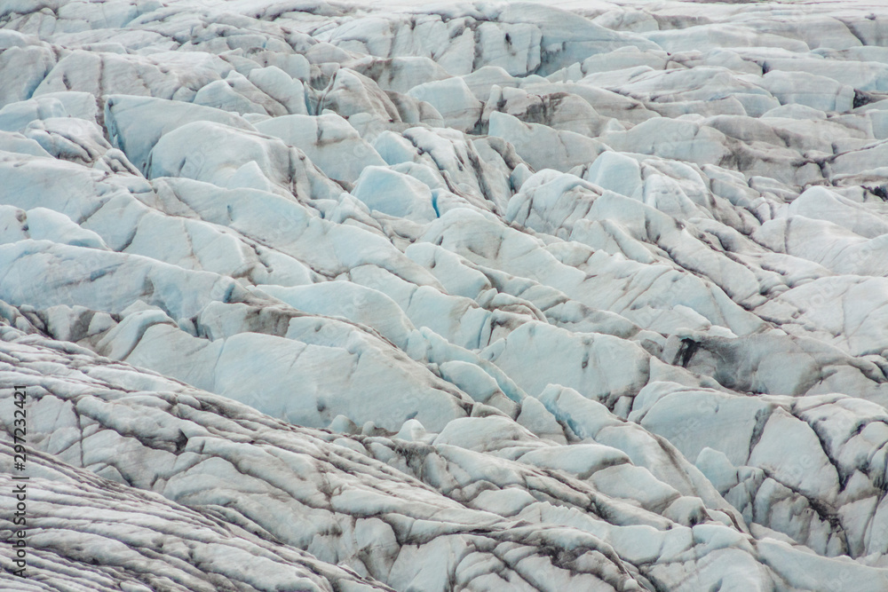Ice formations and crevasses of Skaftafellsjökull glacier (part of ...