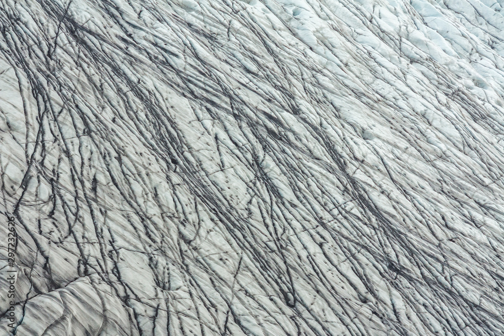 Ice formations and crevasses of Skaftafellsjökull glacier (part of ...