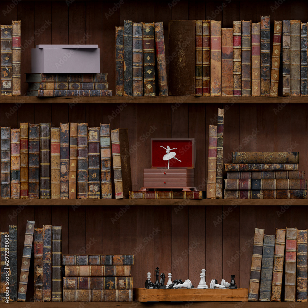 Old books seamless texture (vertically and horizontally). Tiled ...