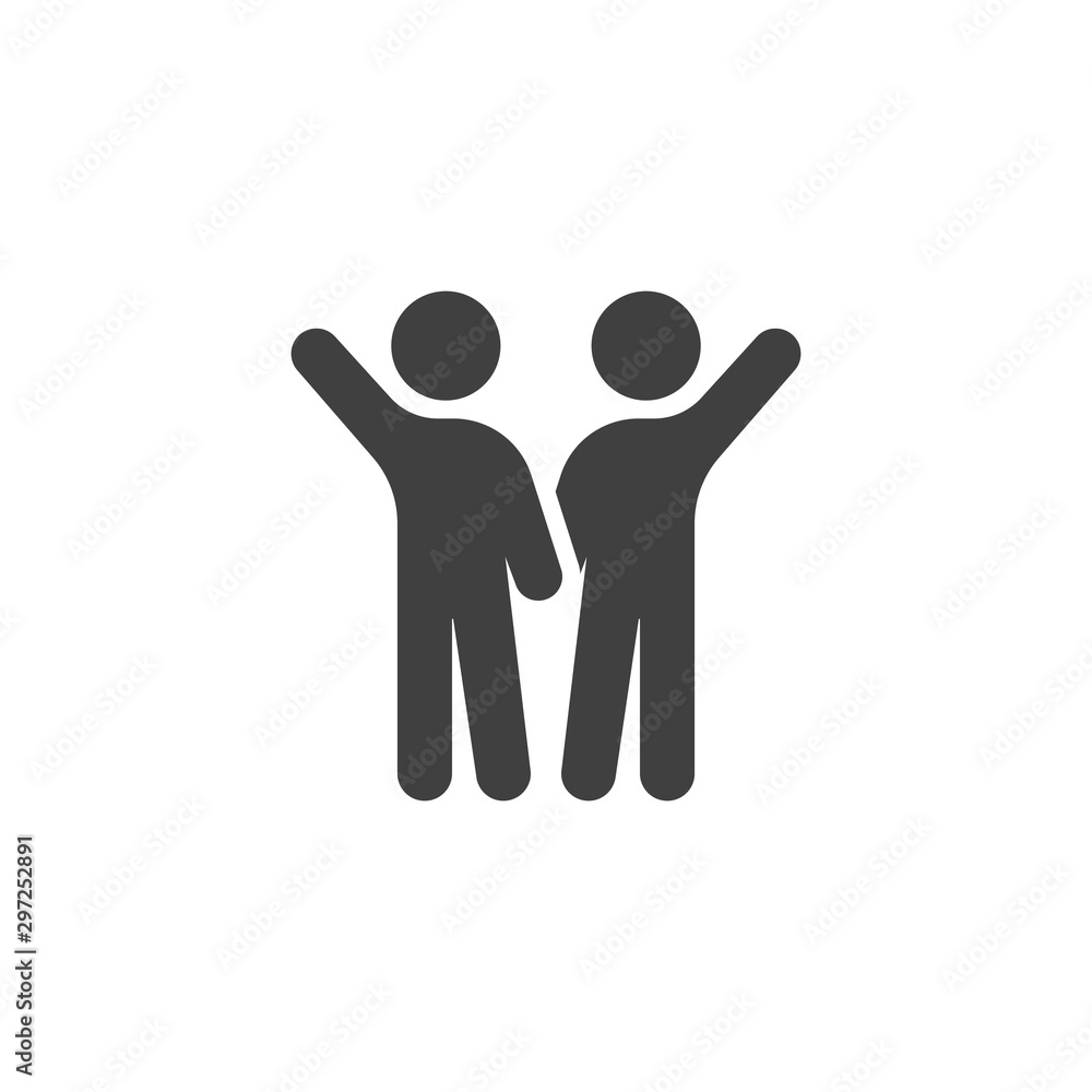 People friendship vector icon. filled flat sign for mobile concept and ...