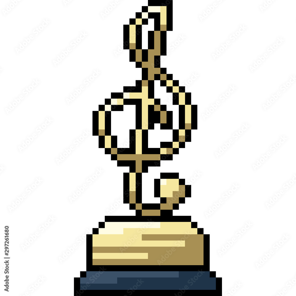 vector pixel art trophy Stock Vector | Adobe Stock