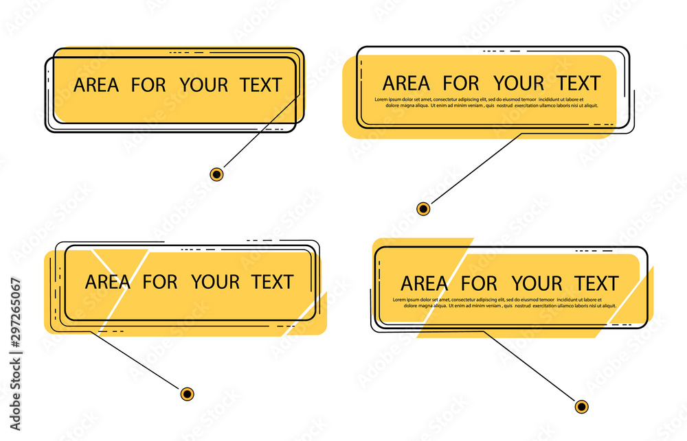 Area for your text. Names of digital callouts. Layout element for web ...