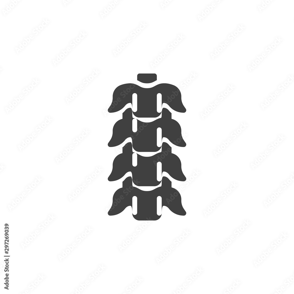 Human Backbone vector icon. filled flat sign for mobile concept and web ... Human Backbone vector icon. filled flat sign for mobile concept and web ...