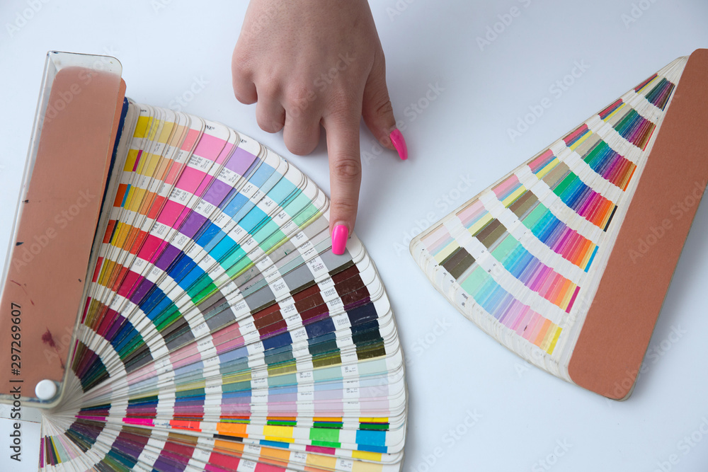 Sample colors catalogue pantone or colour swatches book Stock Photo ...