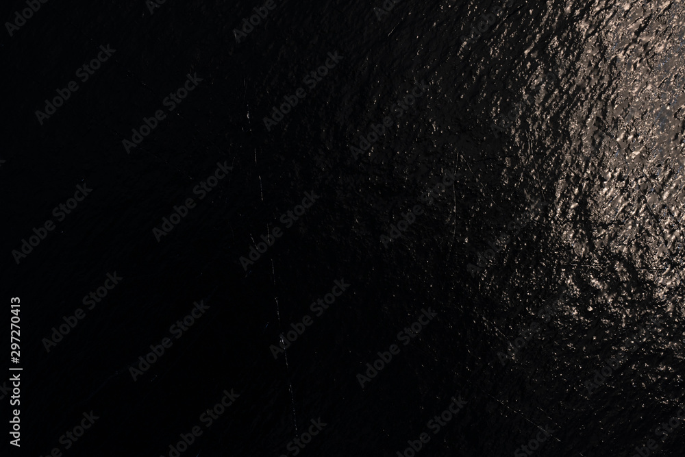 Black reflective background with metal texture. Retro backdrop. Vintage ...