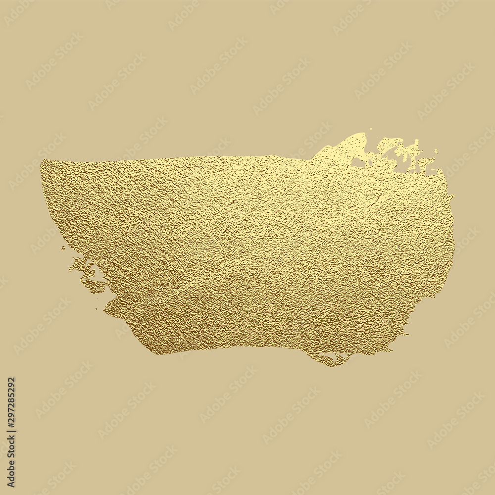 Gold paint stroke. Abstract gold glittering textured art illustration ...