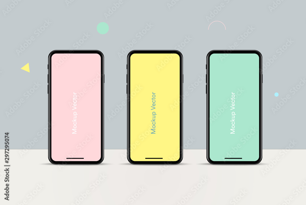 mockup Smartphone vector illustration Stock Vector | Adobe Stock