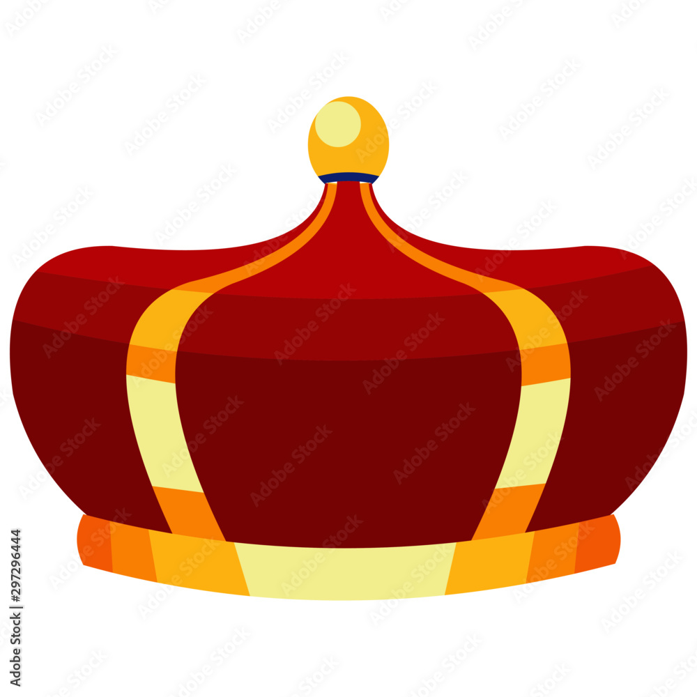 Red Royal Crown - Cartoon Vector Image Stock Vector | Adobe Stock