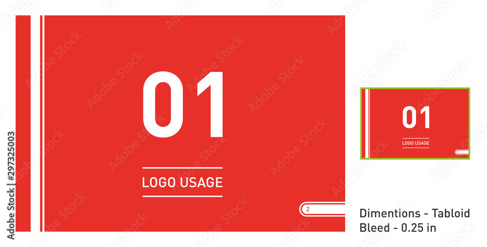 Logo Usage Page Brand Guideline Stock Vector | Adobe Stock