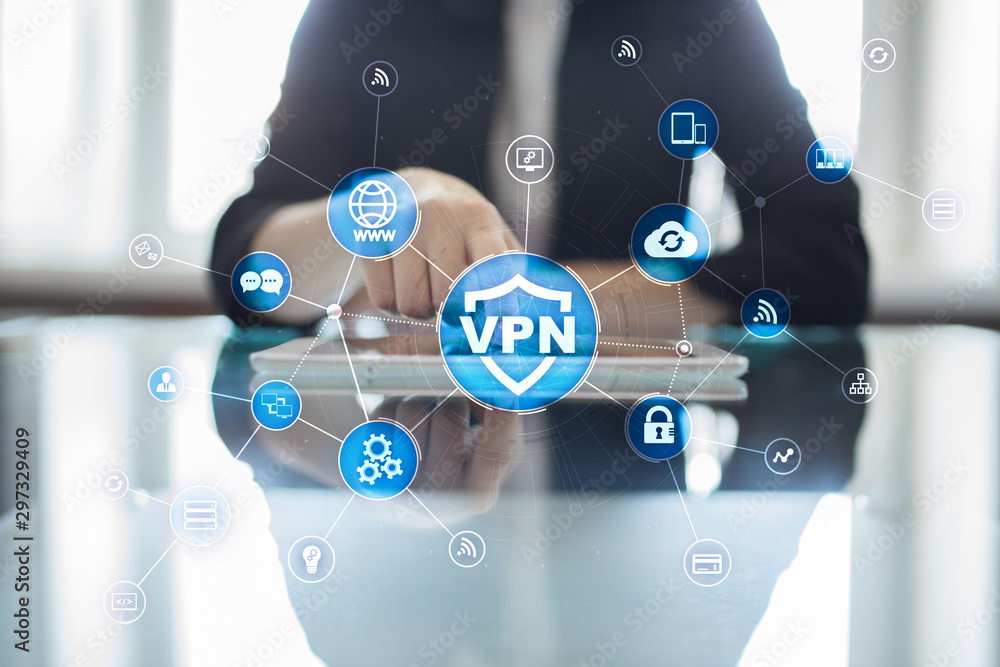 VPN Virtual Private network protocol. Cyber security and privacy ...