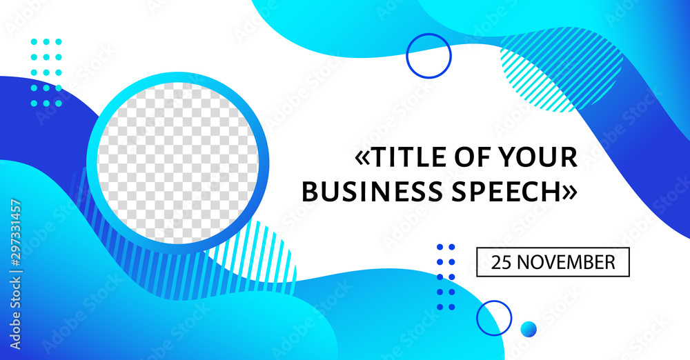 Business conference banner template. Vector abstract background with ...