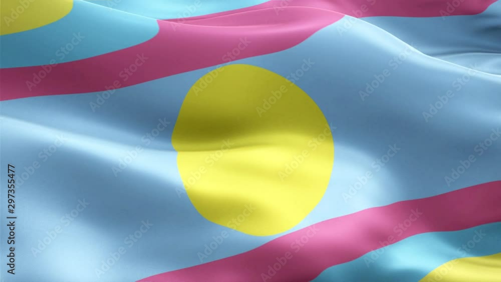 Flowergender Pride Flag Rainbow flag video waving in wind. gender ...