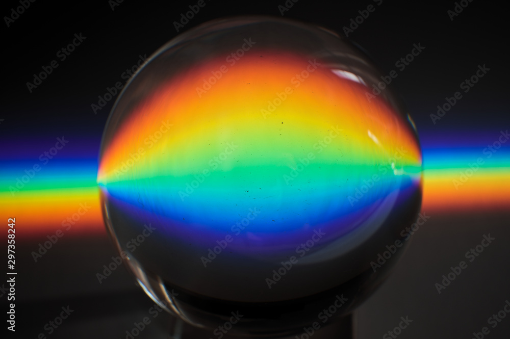 Colors of the rainbow product of Broken light, showing the spectrum of ...
