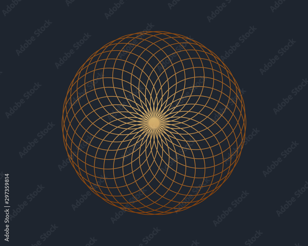 Torus yantra, a sacred geometry symbol, vector illustration. Stock ベクター ...
