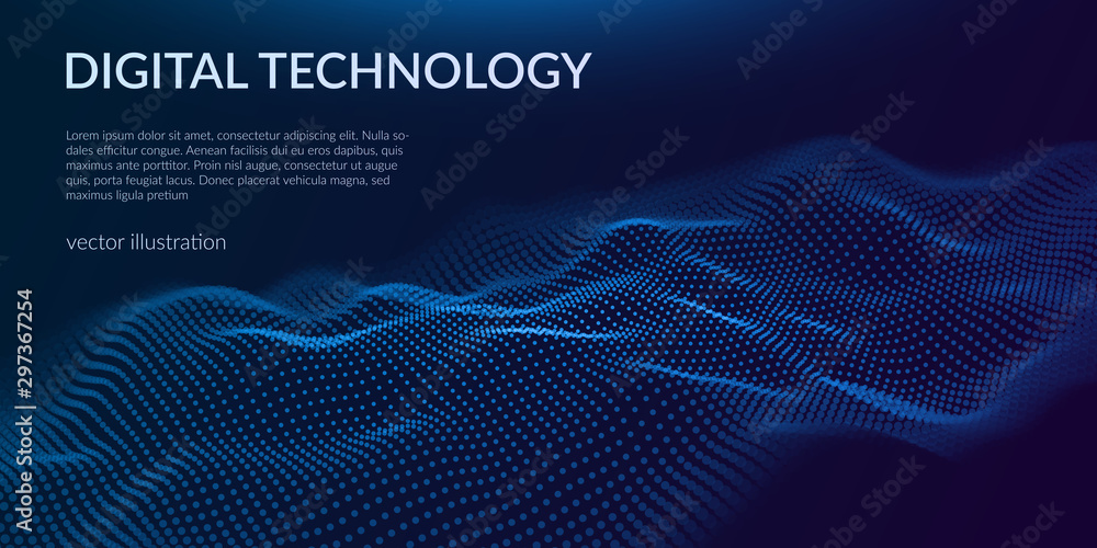 Digital technology background. Abstract connections. Futuristic sci-fi ...