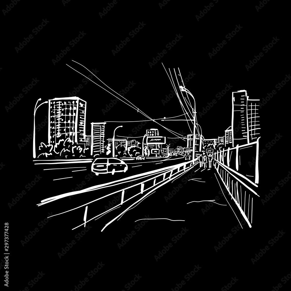 Night City Building Sketch