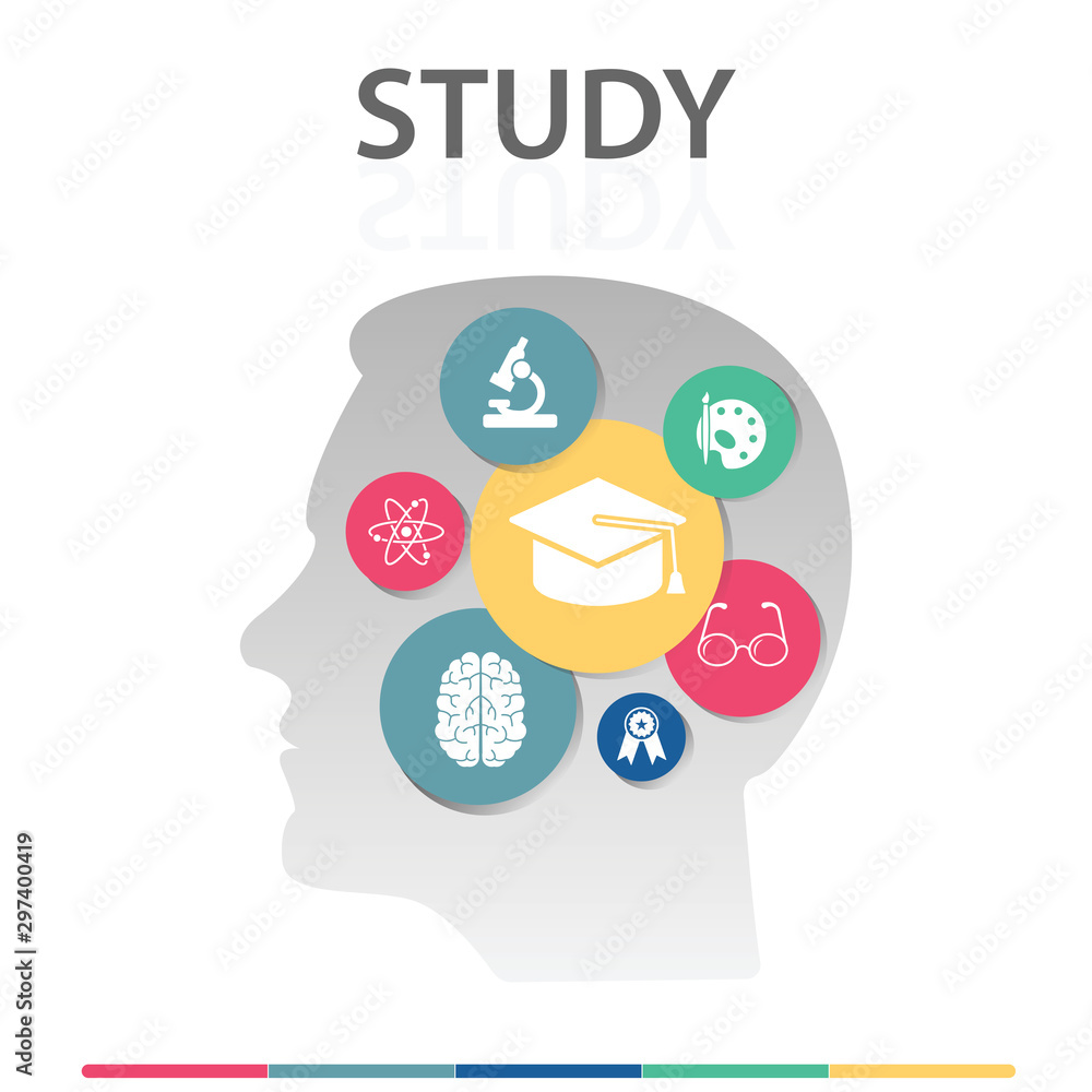 Study Infographics vector design. Timeline concept include graduation ...