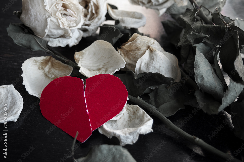 Black Rose And Broken Heart