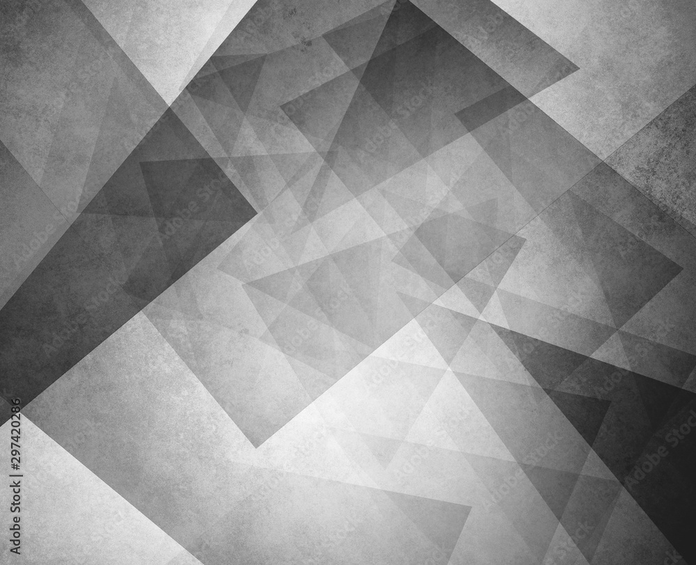 black and white triangle background. elegant layers of blocks and ...