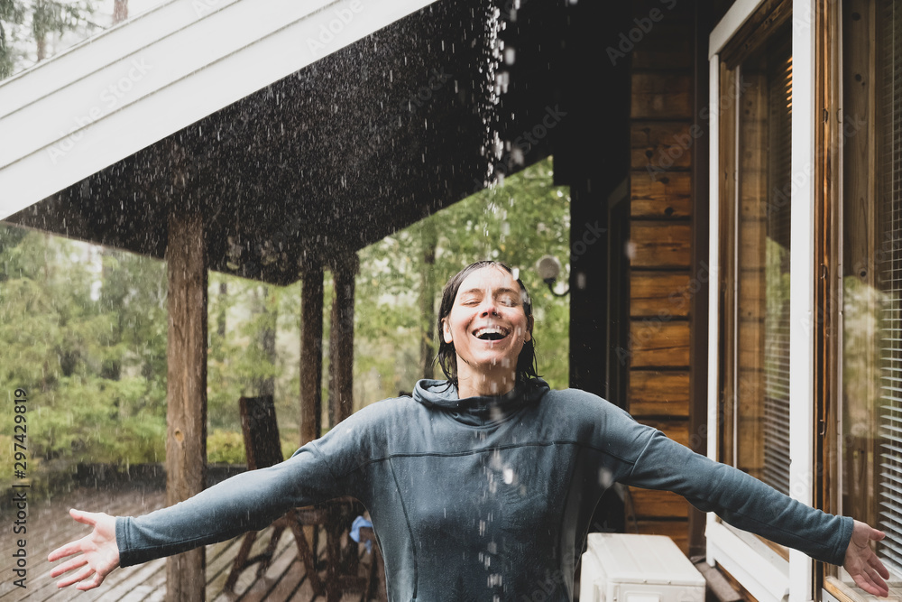 Raindrops Falling On Face