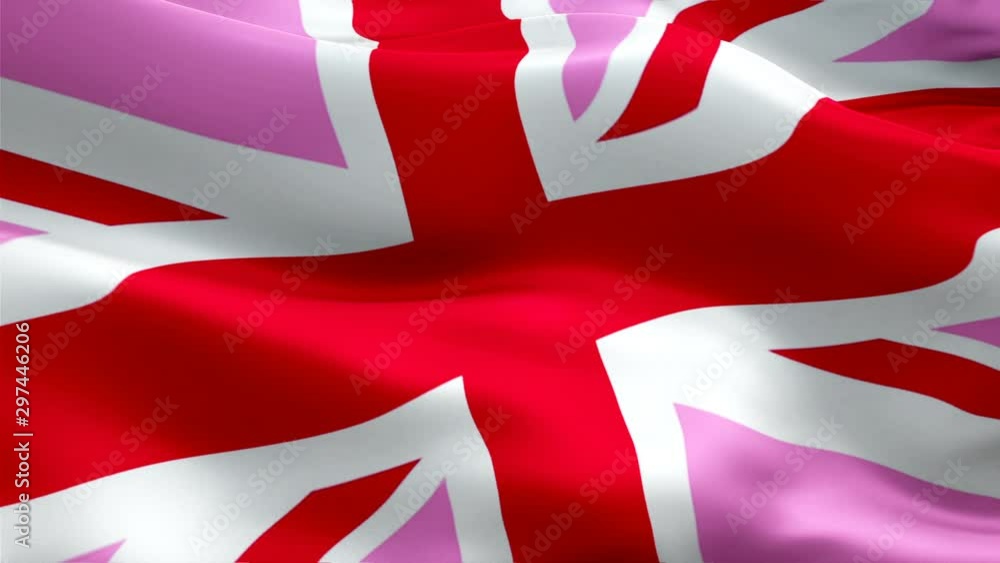 UK LGBT Rainbow waving flag pink cupid. Pride 3d Gay, lesbian flag ...