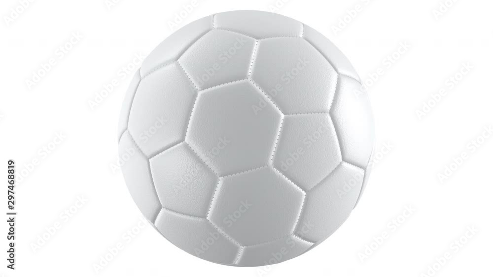 Looping realistic 60 fps UHD animation of the spinning white textured ...