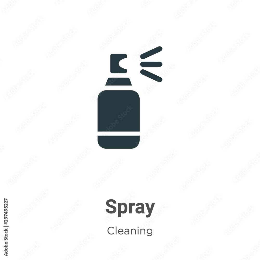 Spray vector icon on white background. Flat vector spray icon symbol ...