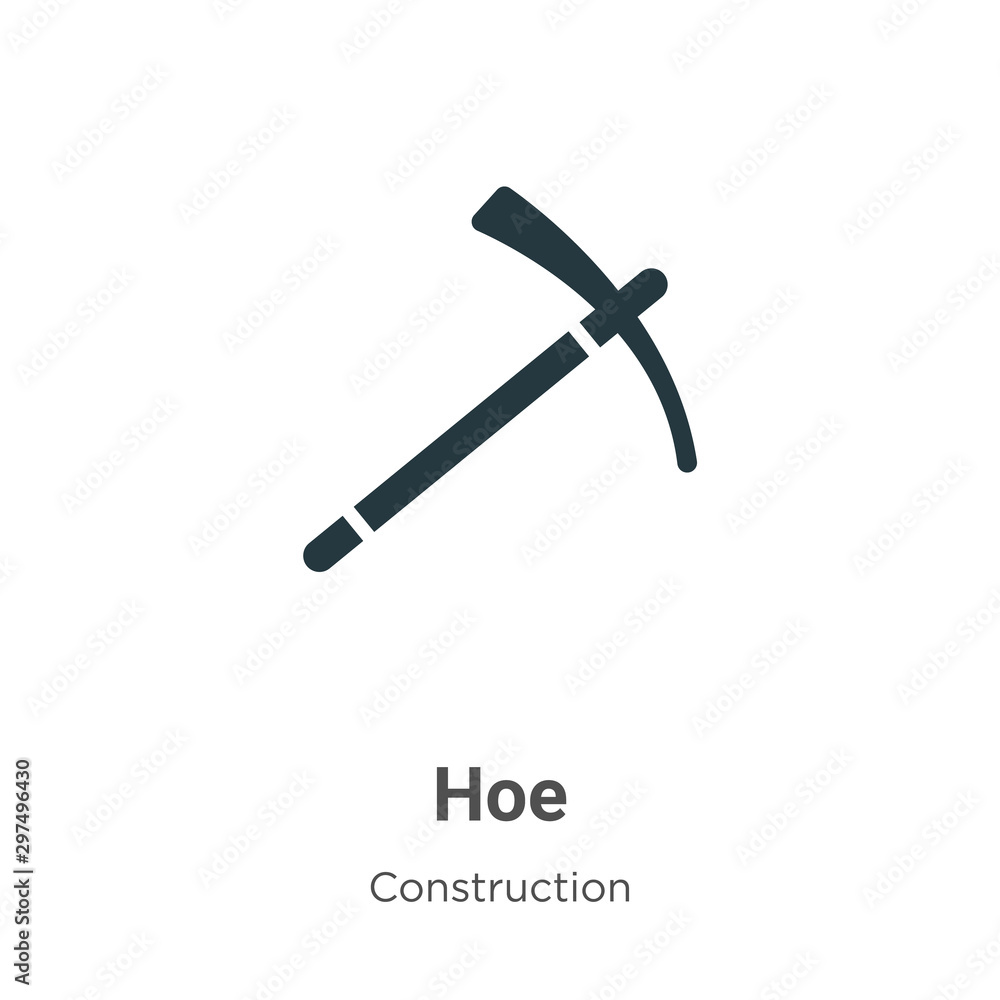 Hoe vector icon on white background. Flat vector hoe icon symbol sign ...