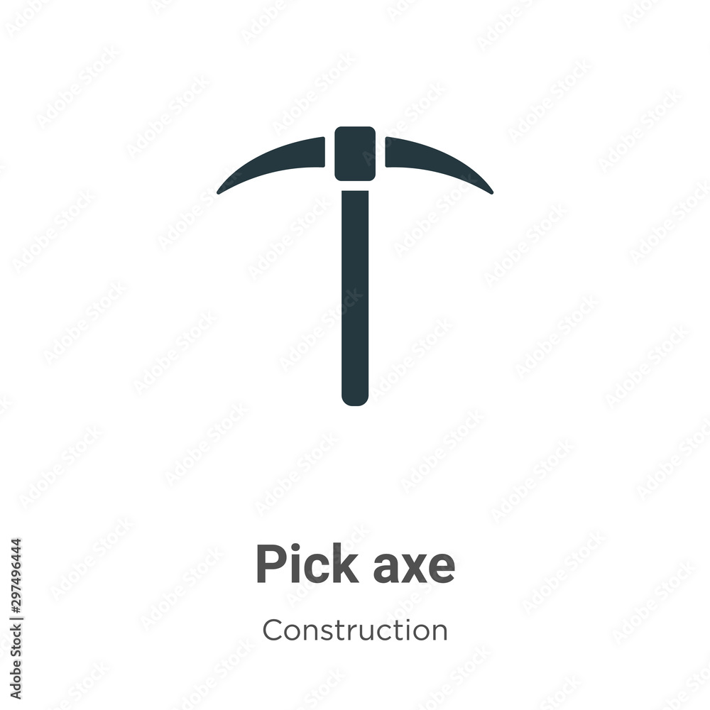 Pick axe vector icon on white background. Flat vector pick axe icon ...