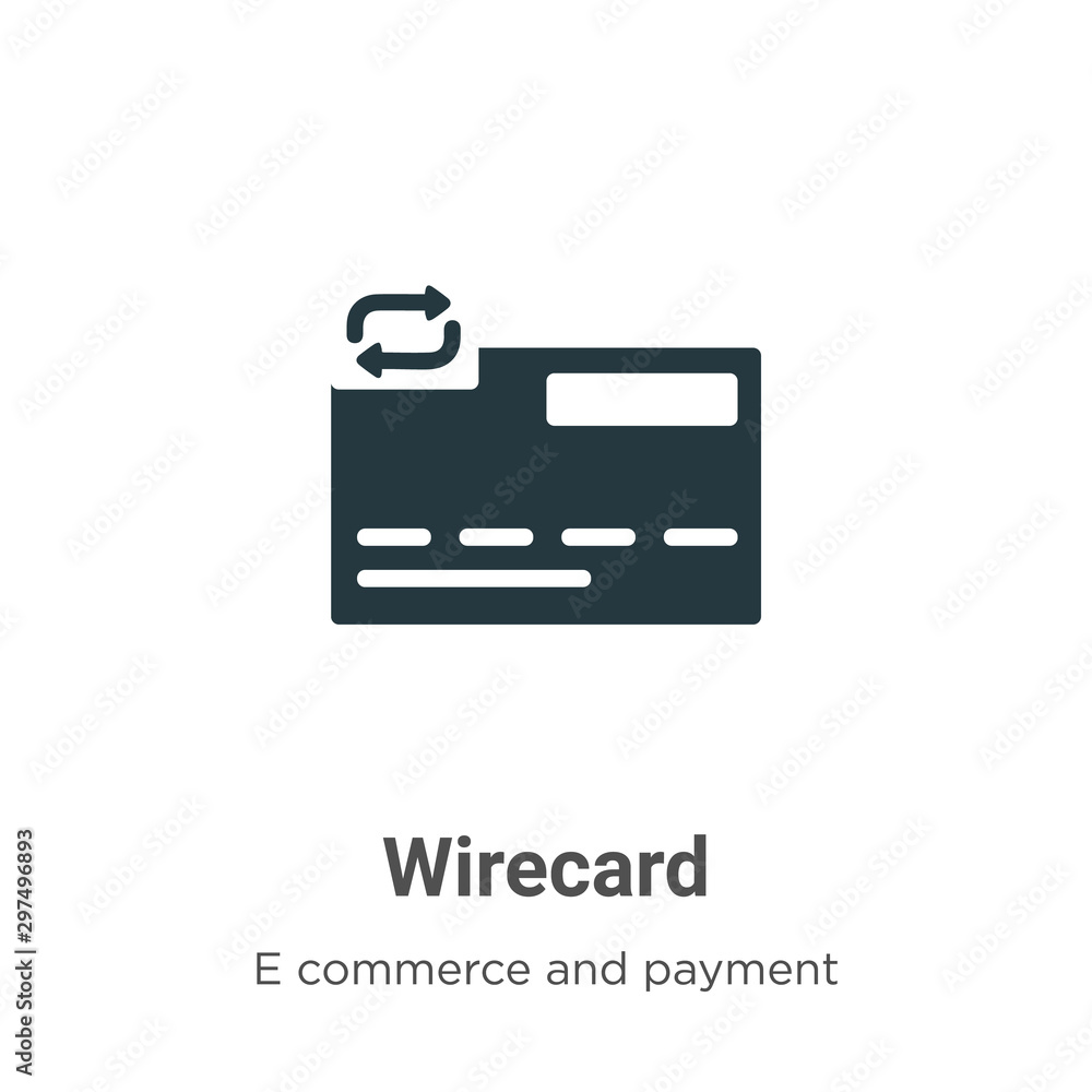 Wirecard vector icon on white background. Flat vector wirecard icon ...
