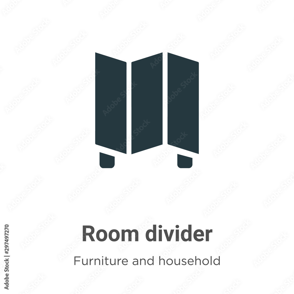 Room divider vector icon on white background. Flat vector room divider ...