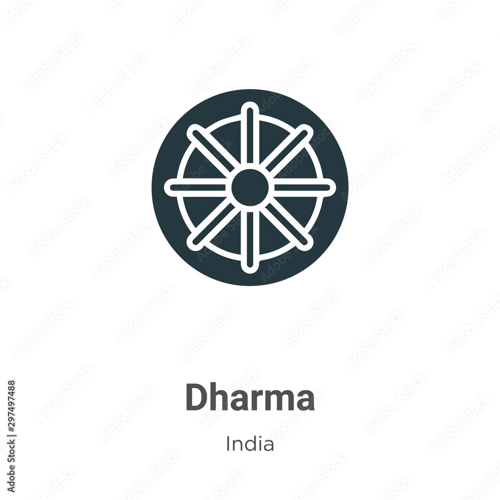 Dharma vector icon on white background. Flat vector dharma icon symbol ...