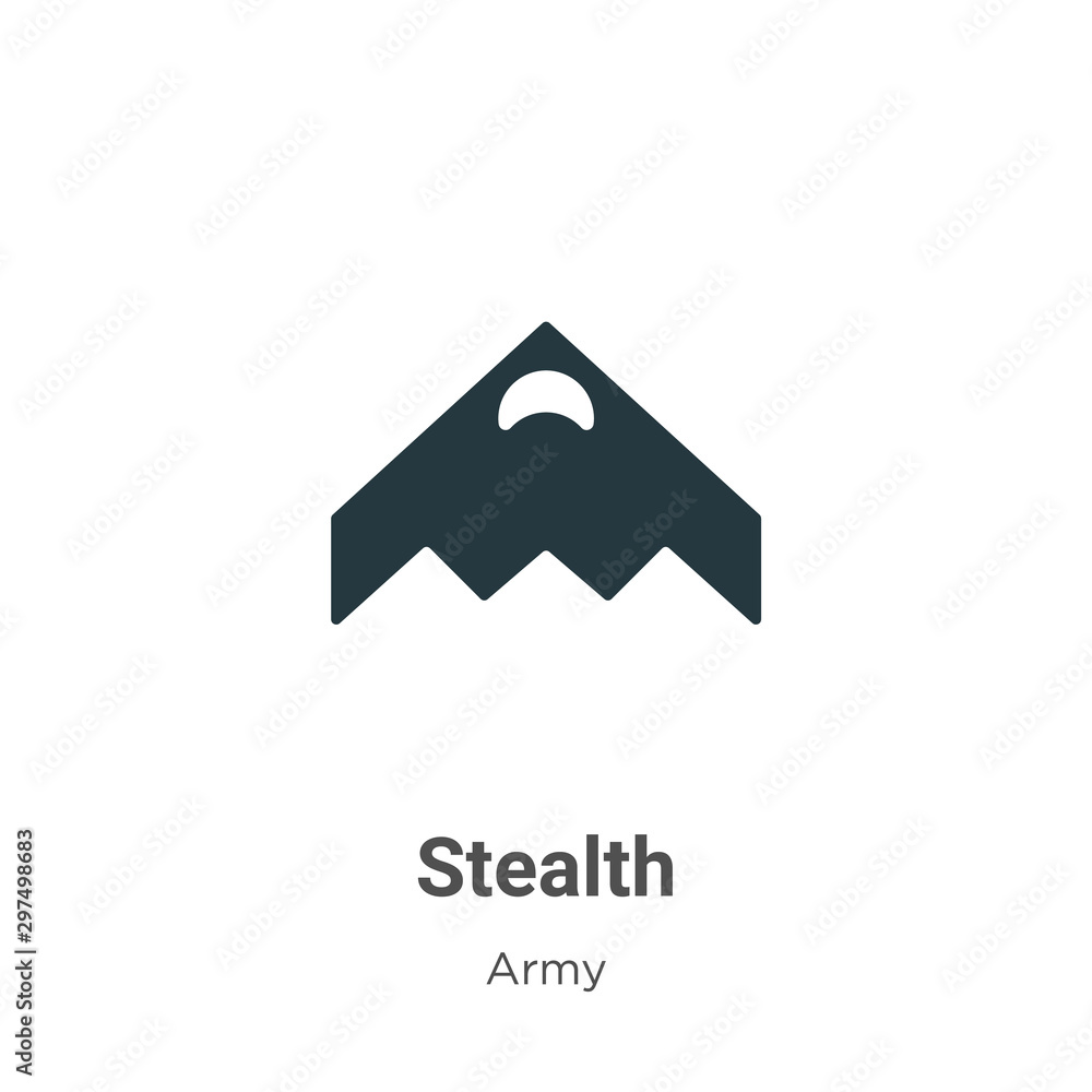 Vecteur Stock Stealth vector icon on white background. Flat vector ...