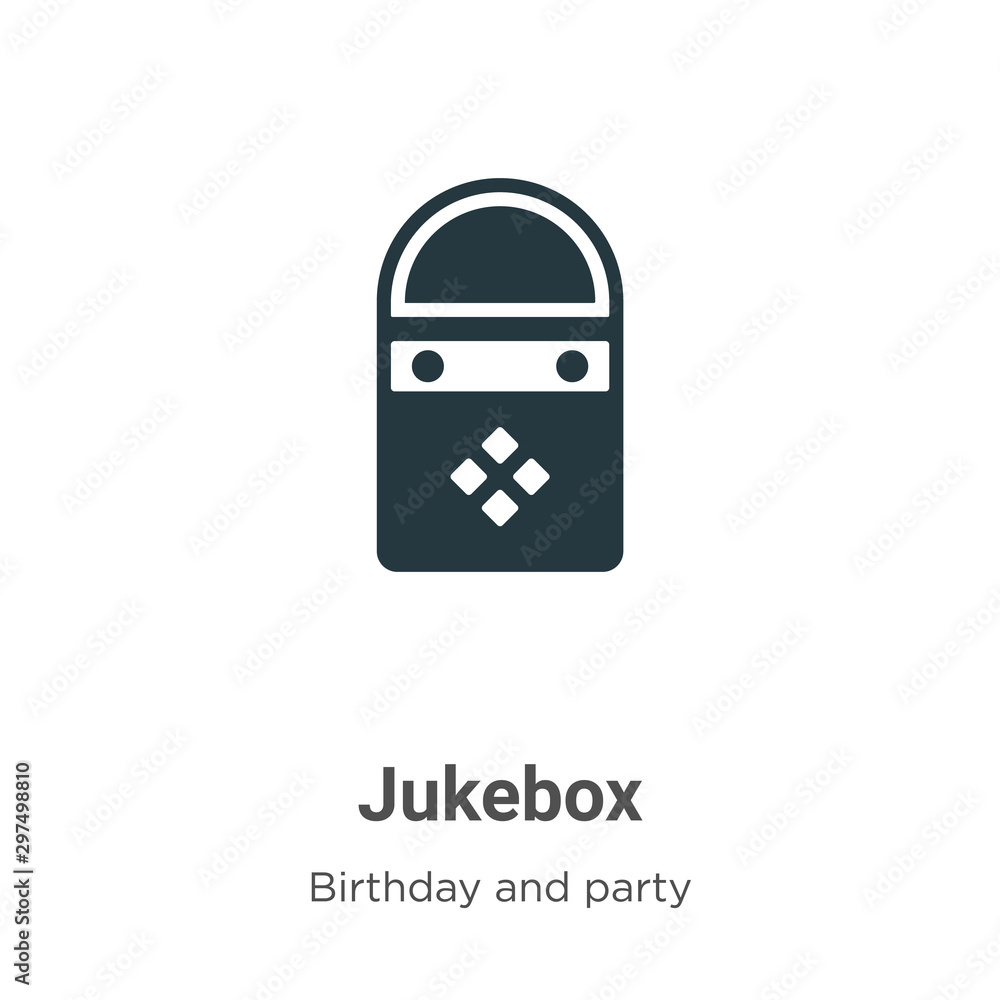 Jukebox vector icon on white background. Flat vector jukebox icon ...