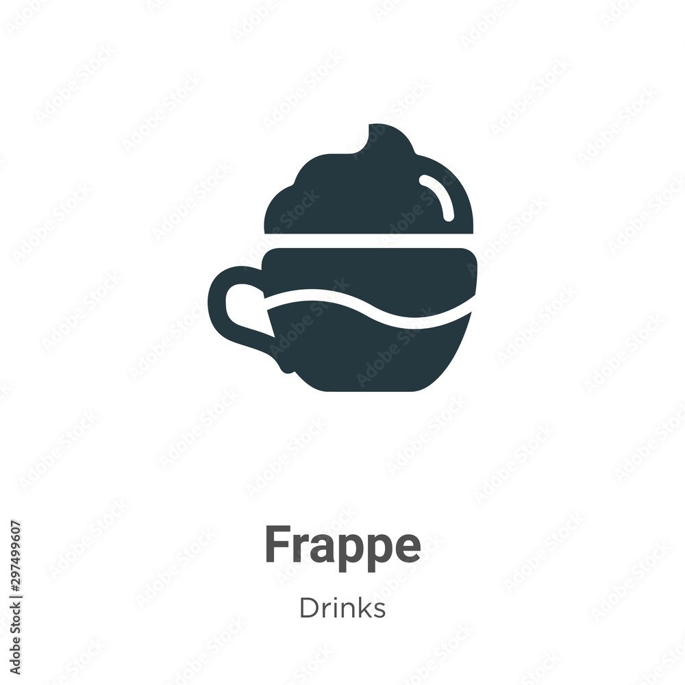 Frappe vector icon on white background. Flat vector frappe icon symbol ...